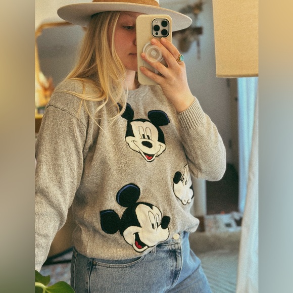 Disney | Sweaters | Sold Rare 9s Vintage Mickey Mouse Sweater | Poshmark